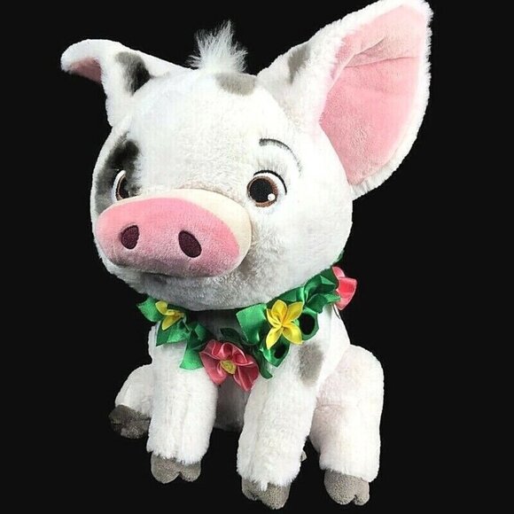 Disney | Toys | Disney Store Moana Pua Plush Pig With Flower Lie ...